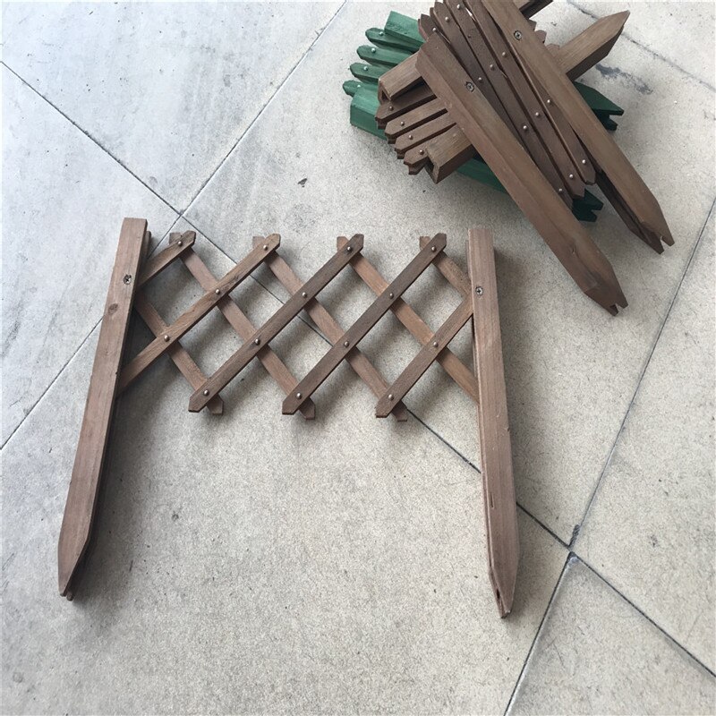 4pc Wood Telescopic Fence Wooden pile Garden wood ... – Vicedeal