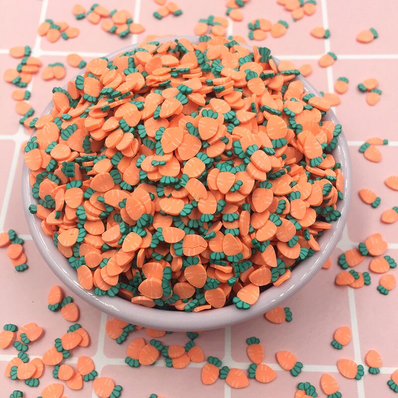 100g Cute 3D Carrot Shap Polymer Clay Sprinkles Cr... – Grandado