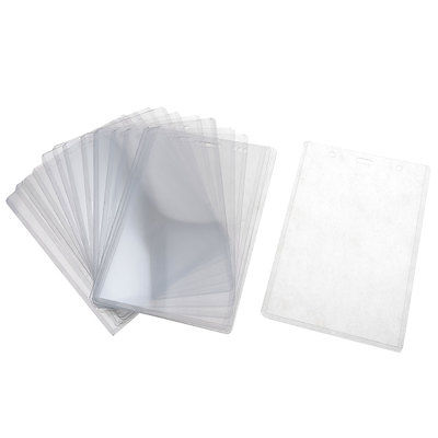 20 Pcs B4 Clear Hard Plastic Name ID Vertical Card... – Grandado