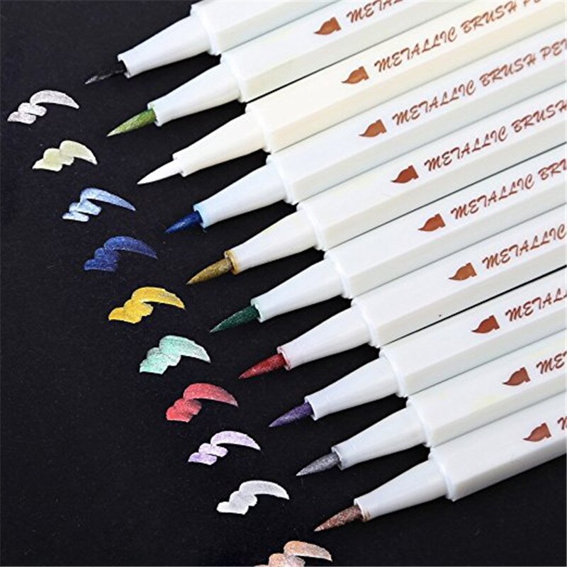 10 Colors Metallic Marker Pen STA Metallic Colored... – Vicedeal
