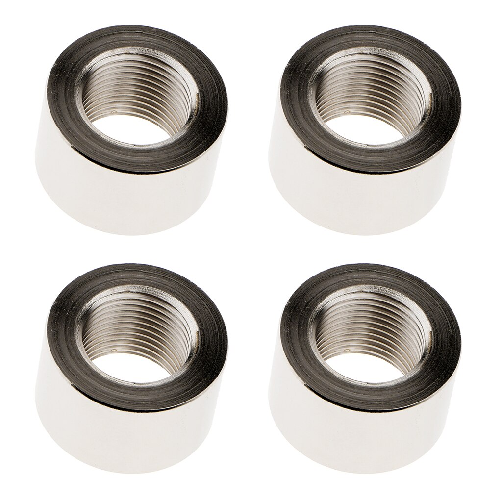 4x Polished Stainless Steel O2 Oxygen Sensor Exhaust Bung Nut, M18x1 ...