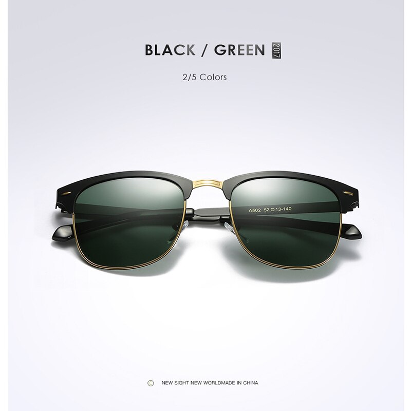 Luxury Brand Half Frame Polarized Sunglasses Mens ... – Grandado