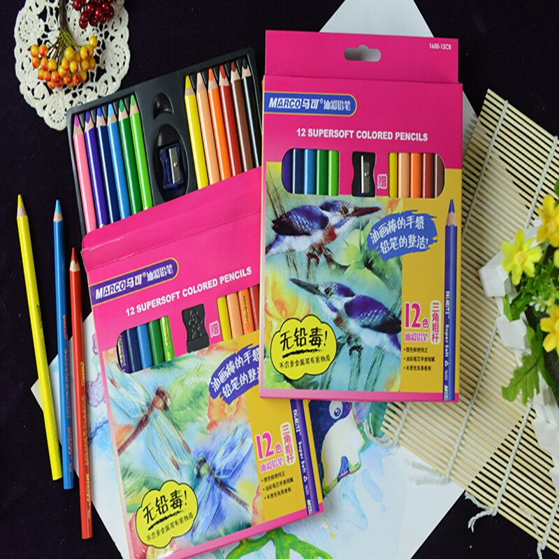 12/24 Color Pencils Thick Oily Lead Suit Children ... – Vicedeal