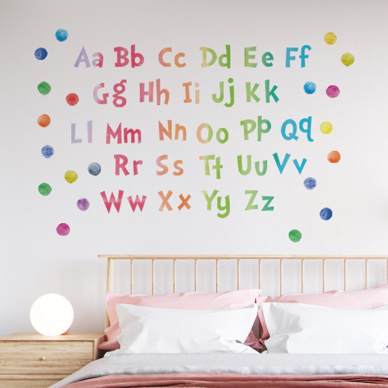 Pegatina de pared con alfabeto Multicolor para hab... – Grandado