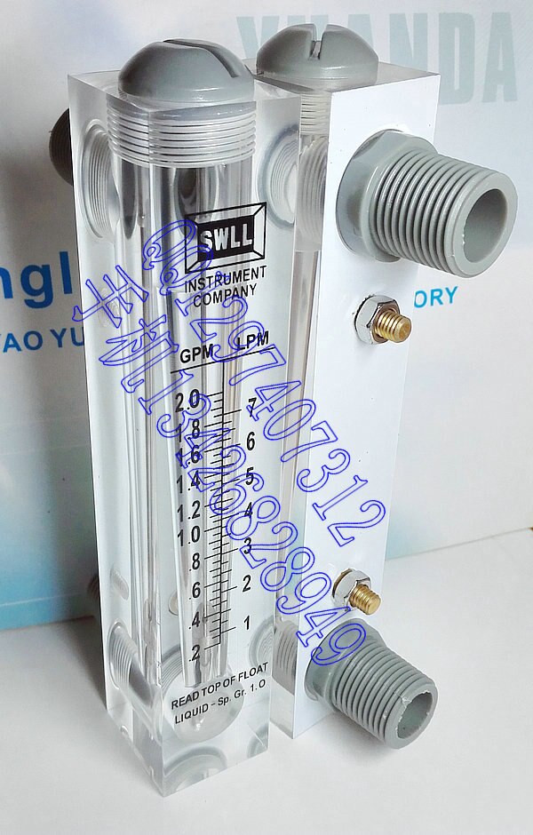 1-5GPM 2-18LPM LZM-15 liquid rotameter panel type ... – Grandado