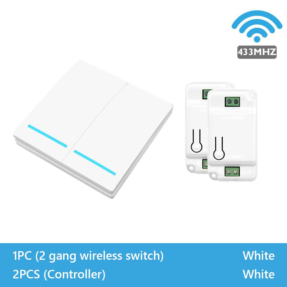 1/2/3 Gang 433Mhz Smart Push Draadloze Wandschakel... – Vicedeal