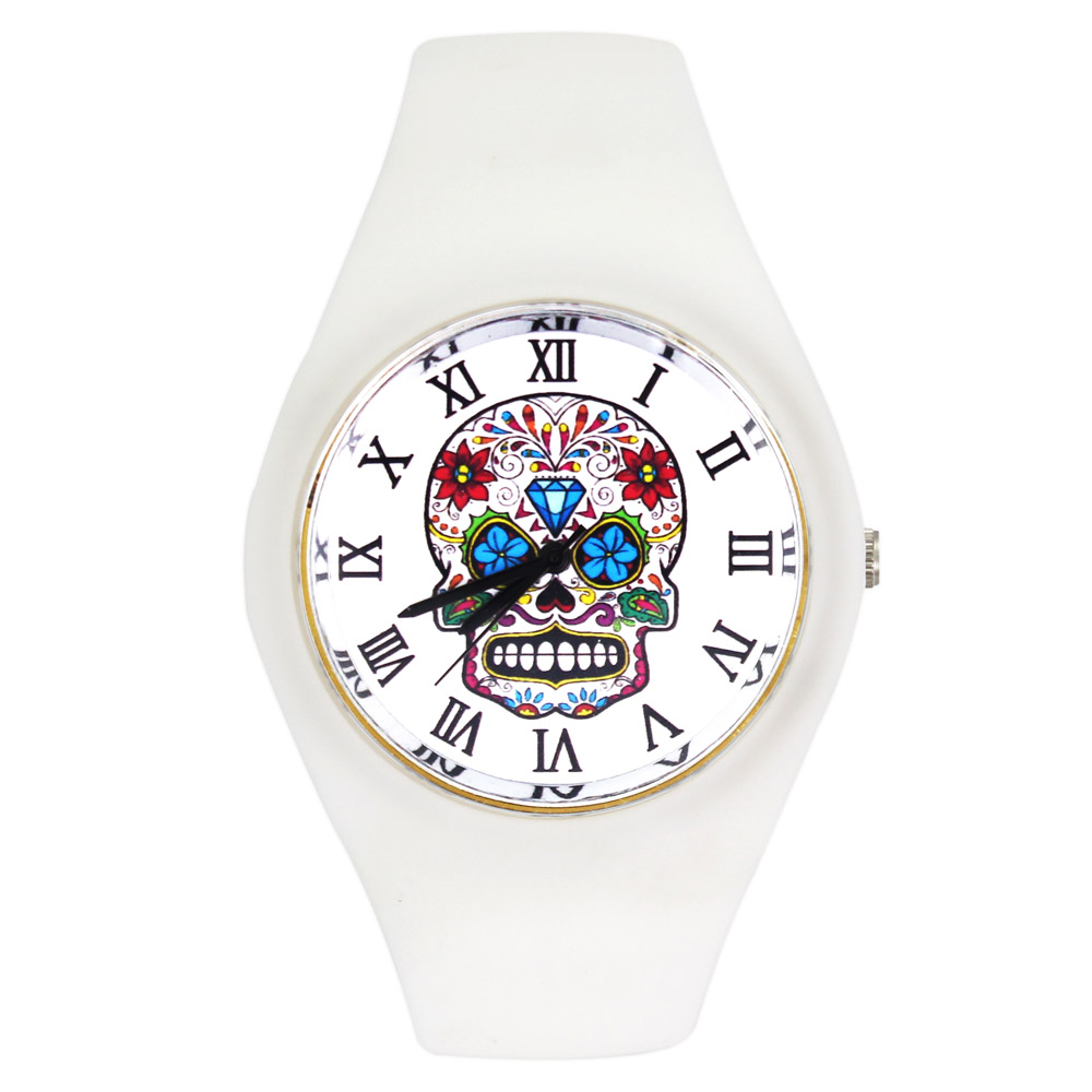 Ghost Skeleton Watches Flower Skull Halloween Wome... – Grandado
