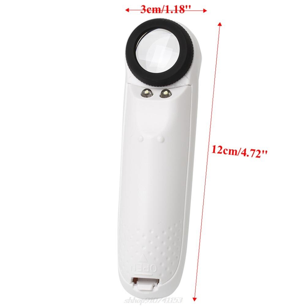 40X Handheld 2 LED Light Magnifier Reading Magnify... – Grandado