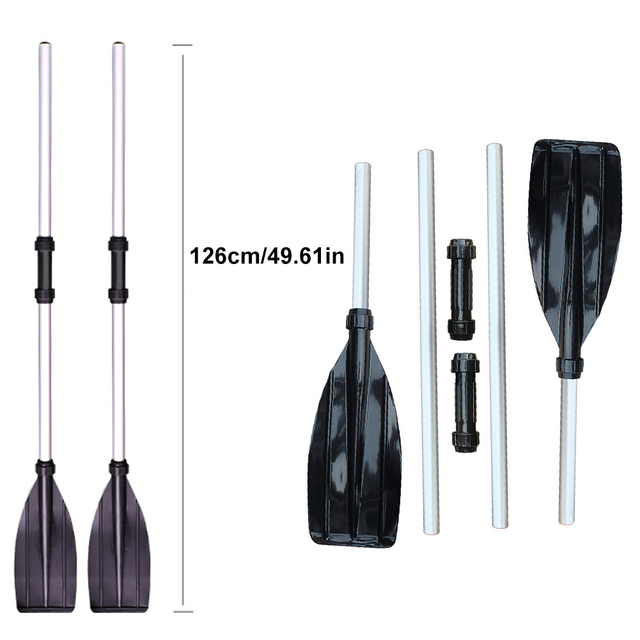 2Pcs Aluminium Boat Paddles 126cm Detachable Quick... – Grandado