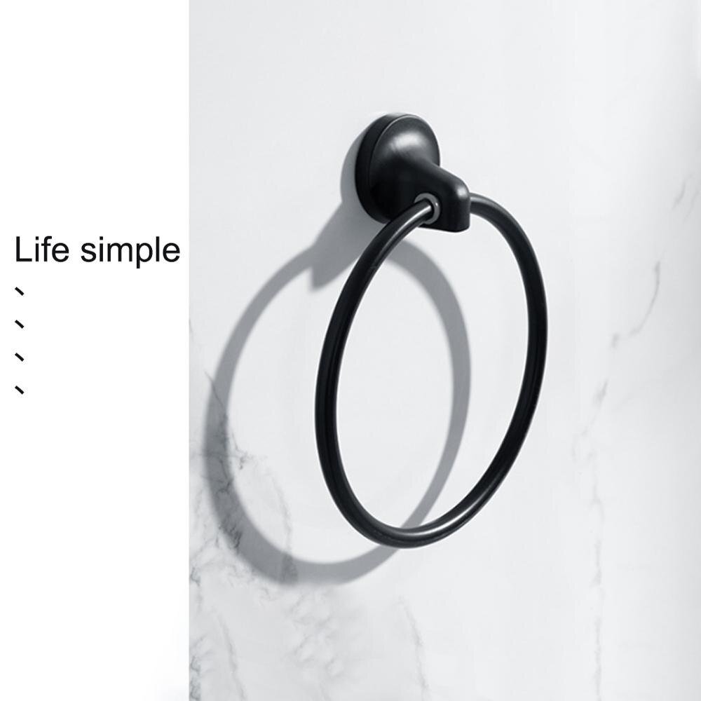 Bath Wall Mounted Towel Ring Hand Rack Roll Rail T... – Grandado