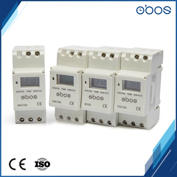 front panel din rail mounting digital timer switch... – Grandado