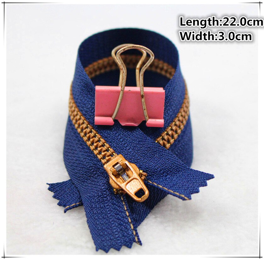 22cm 3# 20pcs/lot gold Metal Zipper for Sewing zip... – Grandado