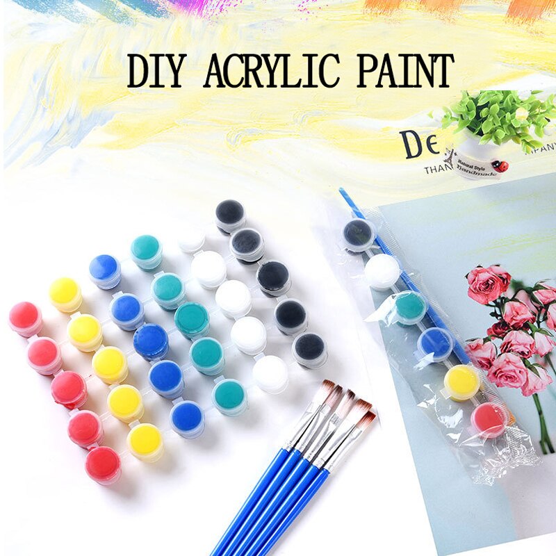 6/8 Colors Acrylic Paint Set For Paint By Numbers ... – Grandado