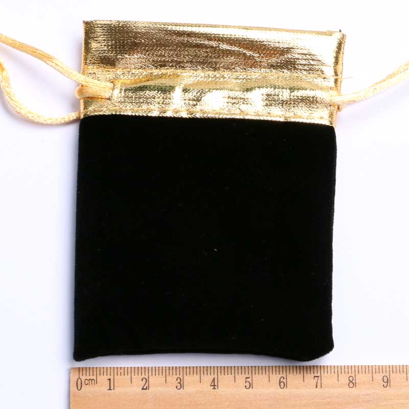 Black Watch Bag Gold Rope Velvet Black Pouch Bag C... – Grandado