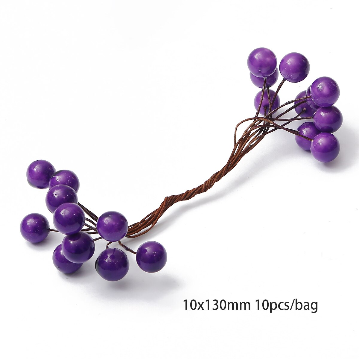 6-90pcs Purple Hybrid Artificial Flower Cherry Sta... – Grandado