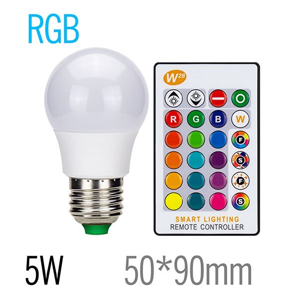 E27 LED 16 colores que cambian RGB 5W 10W 15W 220V... – Grandado