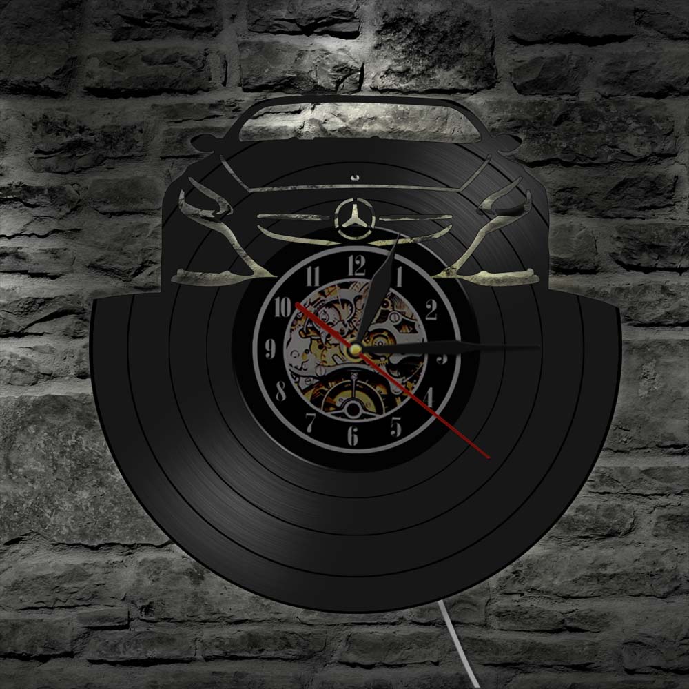 Morden Car Automotive Vinyl Record Wall Clock LED ... – Grandado
