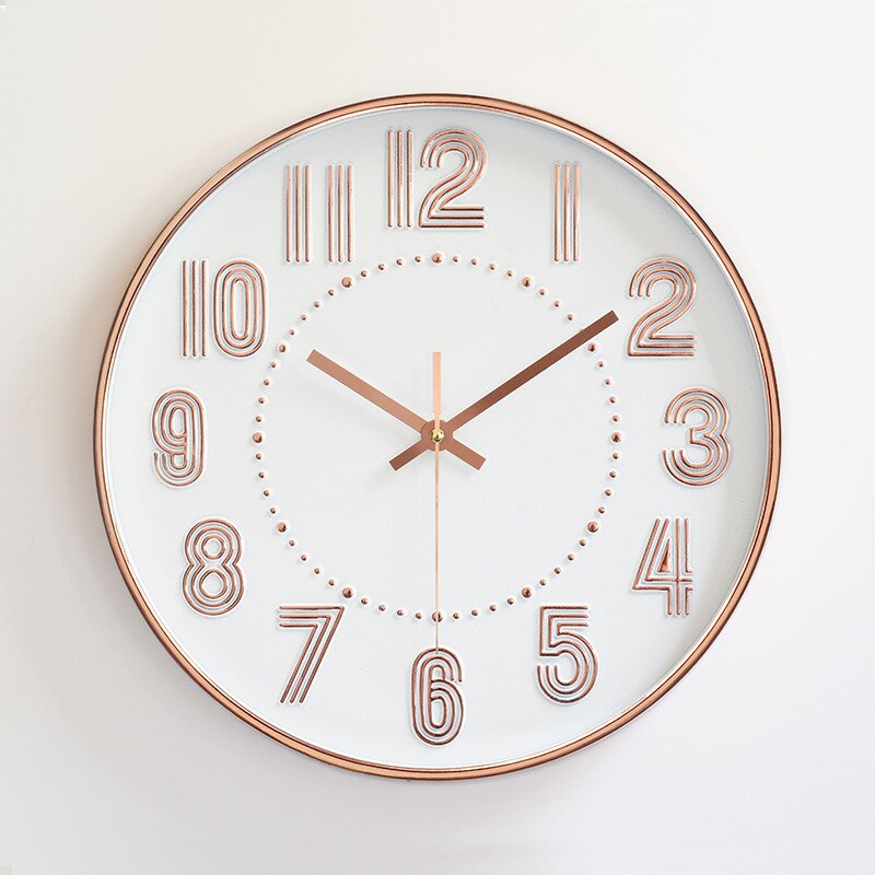 Classic Vintage wall clock Round Modern Clock Quar... – Grandado