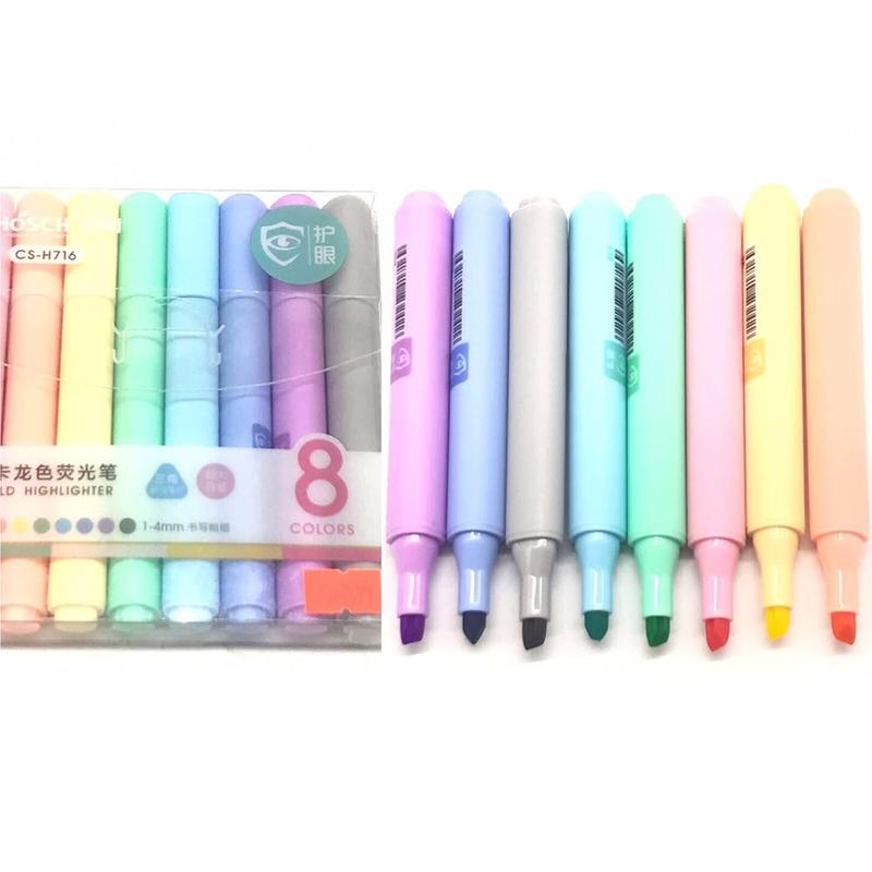 8pcs/set Odorless Fluorescent Marker Pen Student W... – Grandado