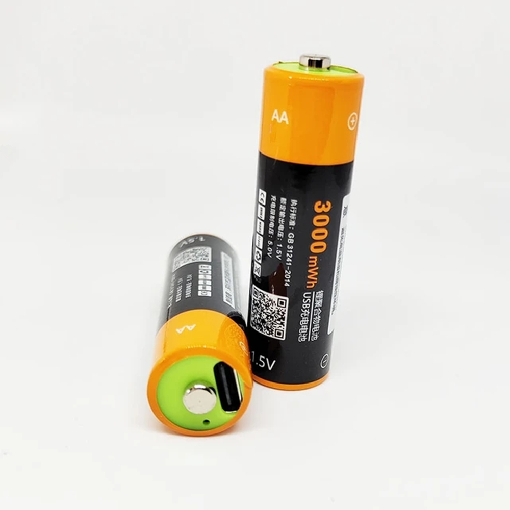 ZNTER 3000mWh AA Rechargeable Battery USB 1.5V Lit... – Vicedeal