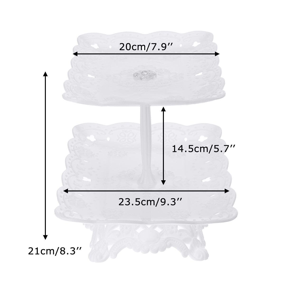 3 Tier Cake Stand Afternoon Tea Wedding Plates Par... – Grandado