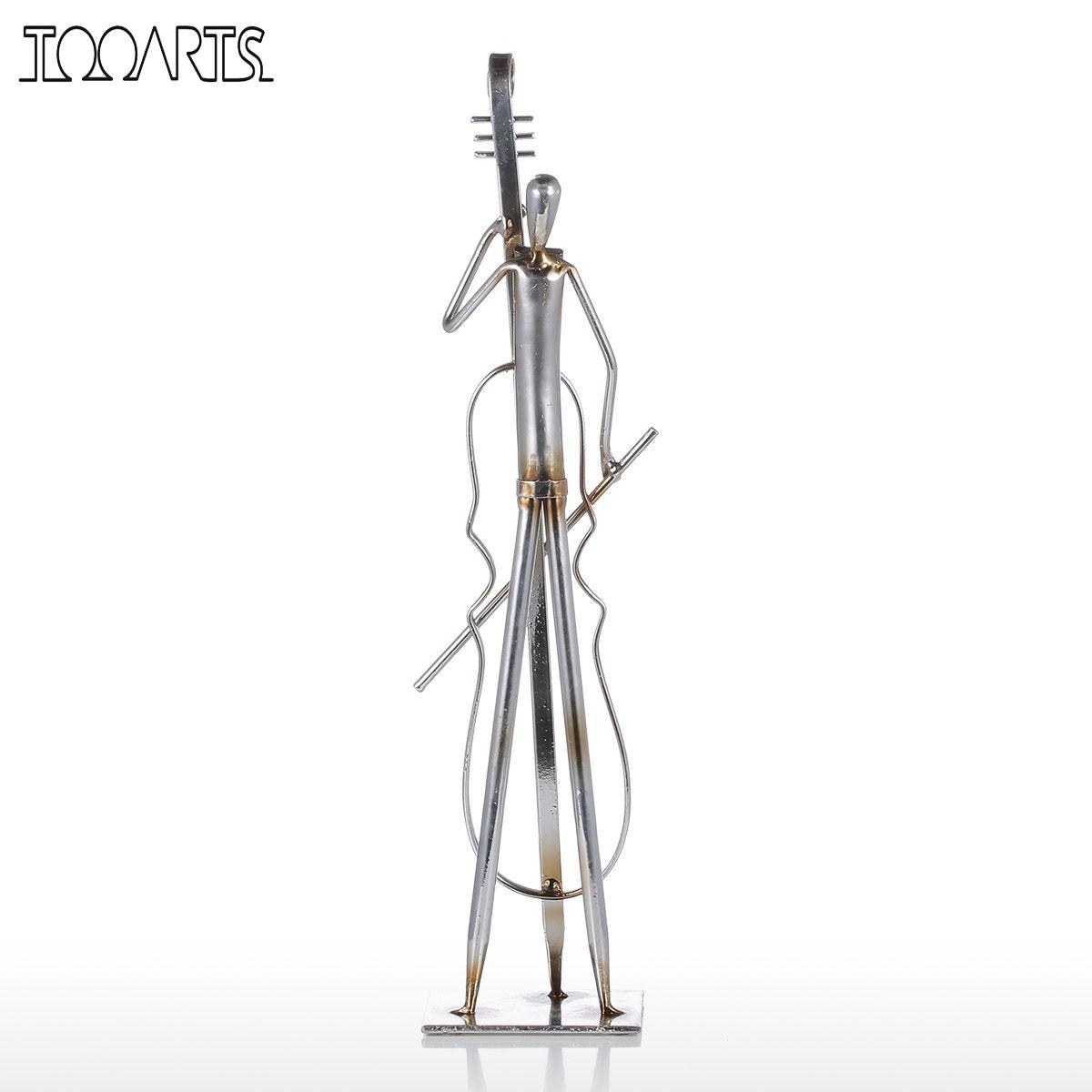 Tooarts Metal Sculpture Orchestra Cello Iron Sculp... – Grandado
