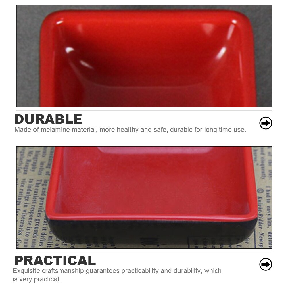 6 Pcs Melamine Seasoning Plates Square Sauce Dishe... – Grandado