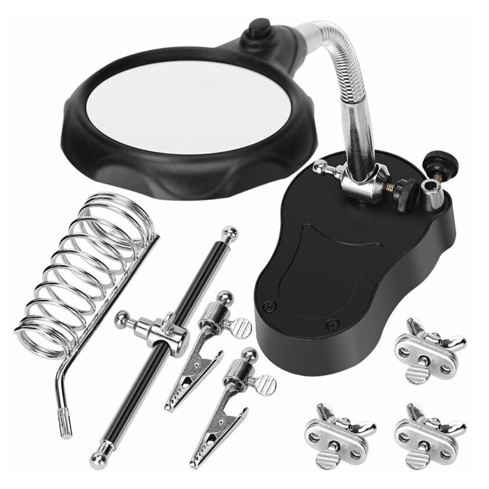Third Hand Welding Magnifying Glass 3.5X-12X Lens ... – Grandado