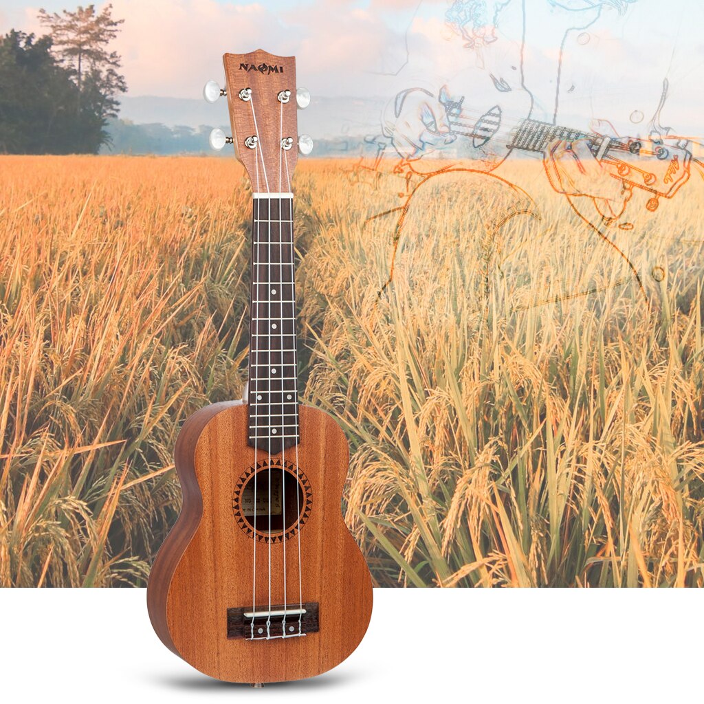 LOMMI Sopran Ukulele Sapele Ukulele 21'' U... – Grandado
