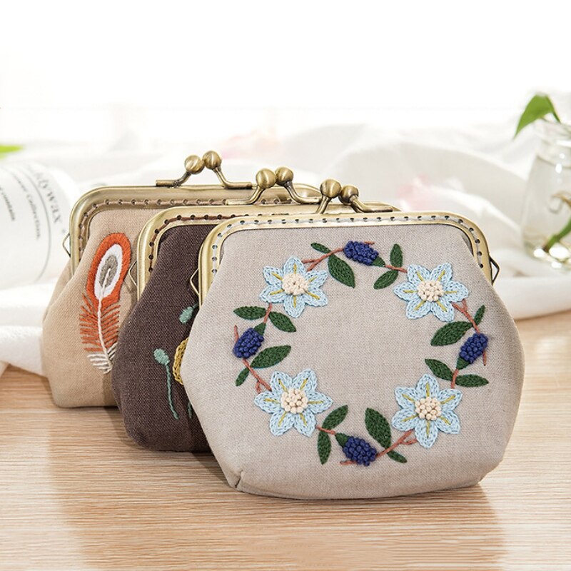 Handwork Crafts DIY Embroidery Coin Purse Cloth Ma... – Grandado