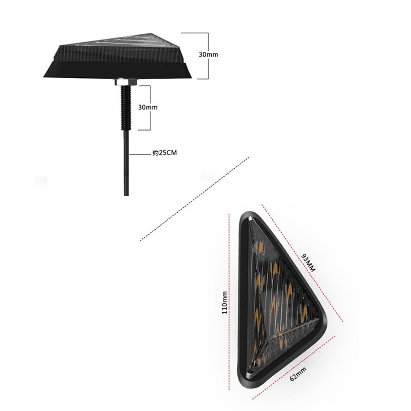 2pcs Smoke Triangle Flush Mount LED Waterproof War... – Grandado