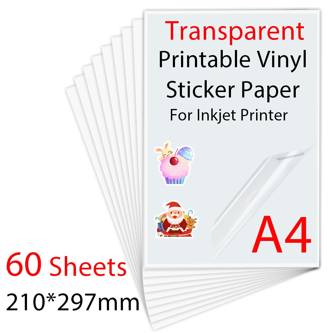 10/30/50/100Sheets A4 Glossy Printable Vinyl Stick... – Grandado