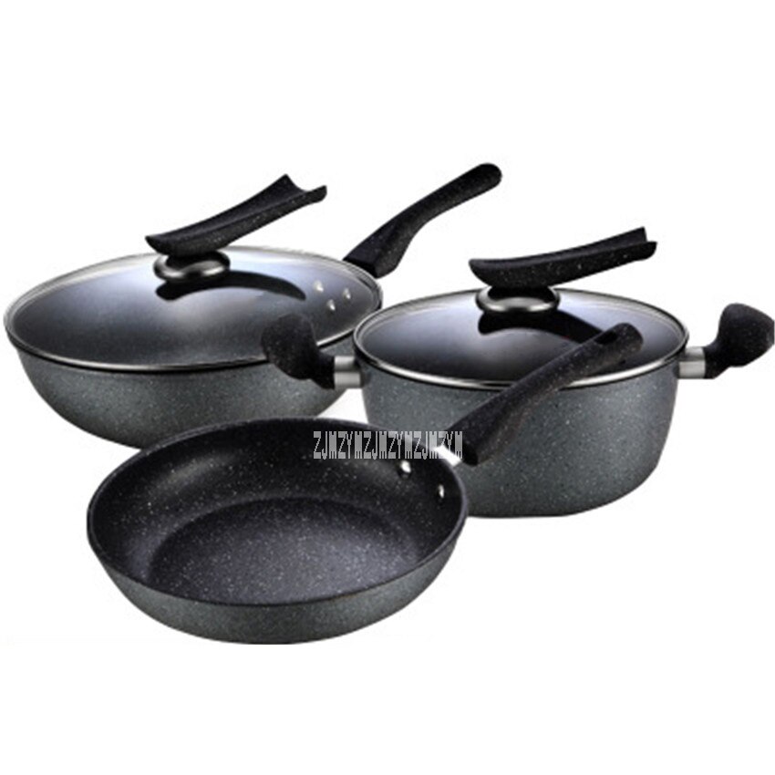 Keuken Non-stick Pan Drie Stuk Pot Sets BNS-78566 ... – Grandado
