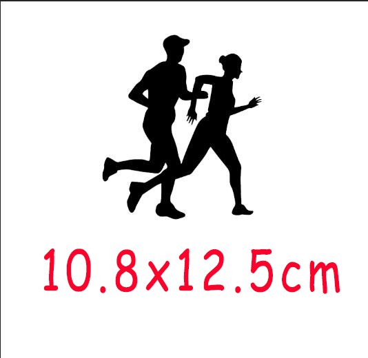 Running Men And Women Sport Wall Stickers Decals D... – Grandado
