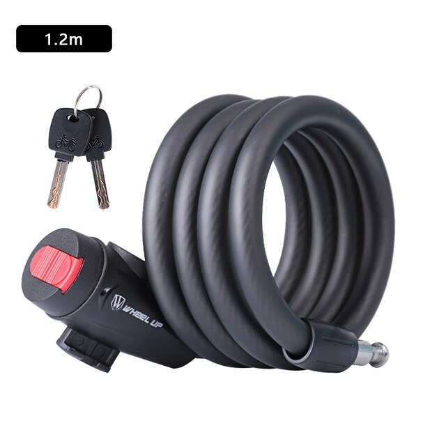 Bicycle Lock 1.2m 1.8m Road Mountain Bike Black Fo... – Grandado