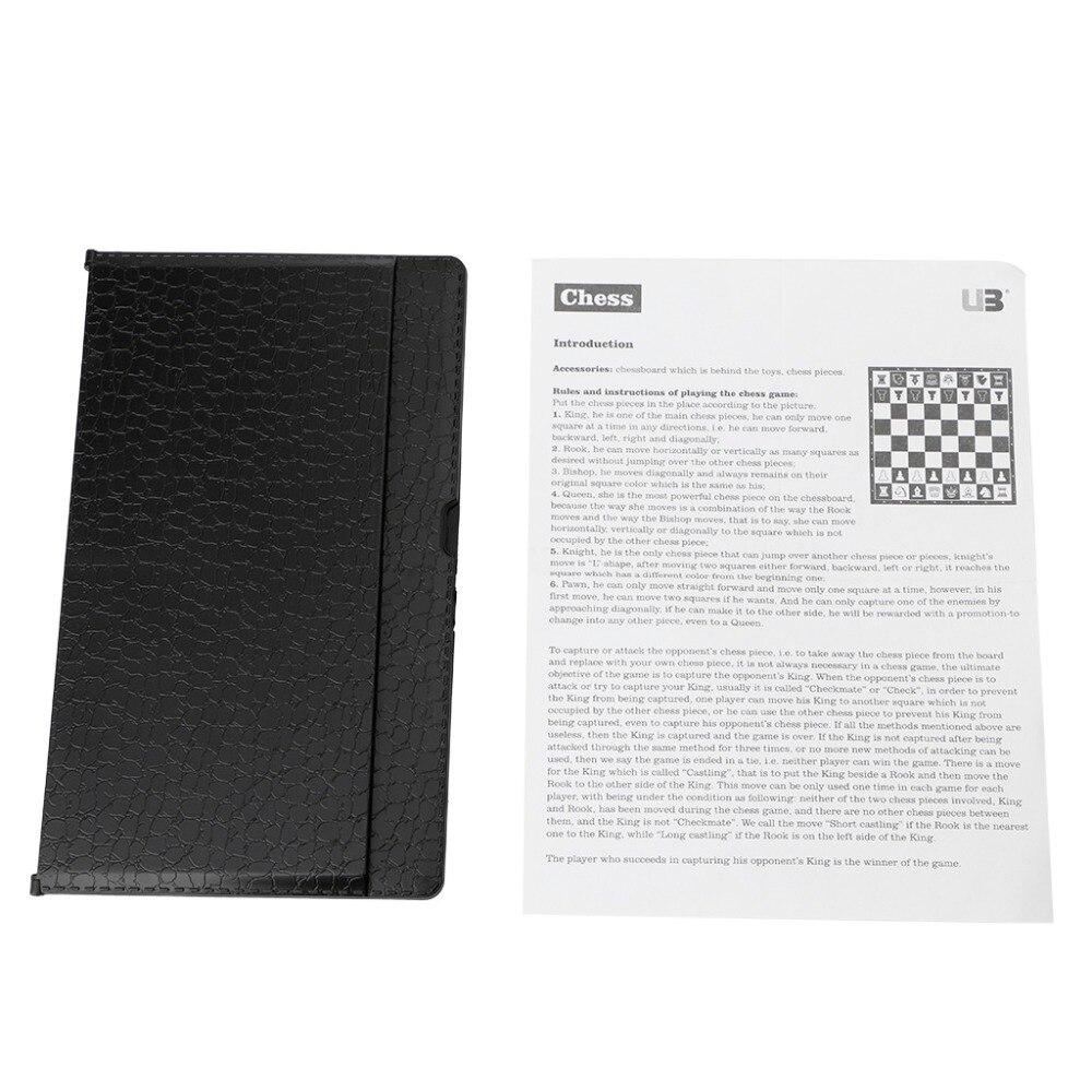 Pocket Folding Magnetic International Chess Set Board Checkers Traveler ...