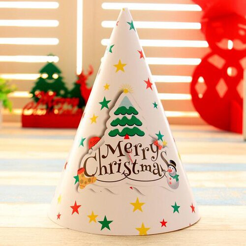 5pcs Paper Christmas Hats Caps Toys for Kids Adult... – Grandado
