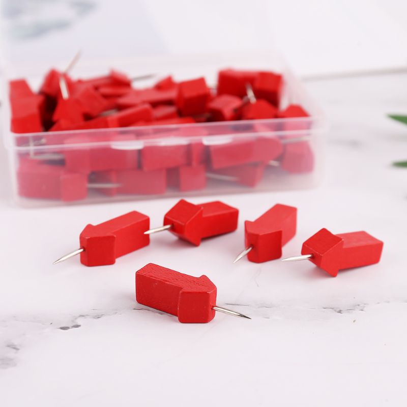 25/50pcs Arrow Map Markers Wooden Pushpins Photo S... – Vicedeal
