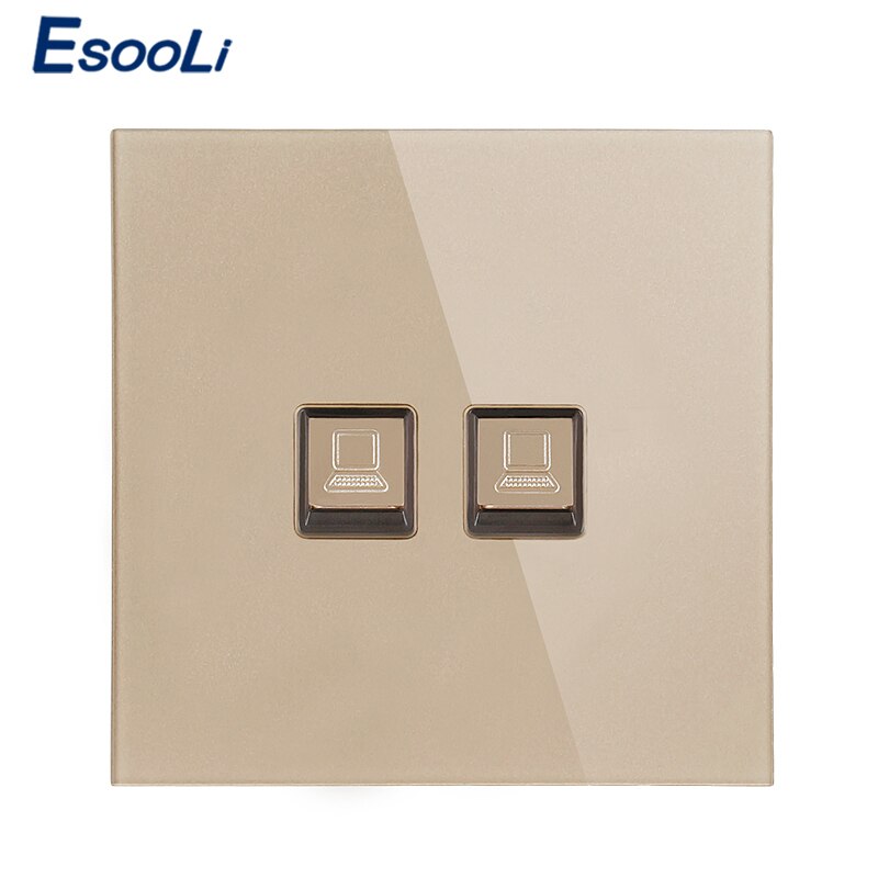 Esooli White Luxury Crystal Tempered Glass Panel 2... – Grandado