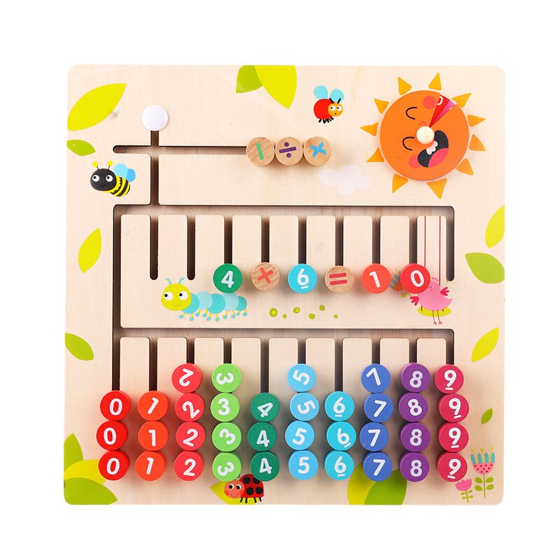 Color Digital Computing Children's Wood Slidin... – Vicedeal