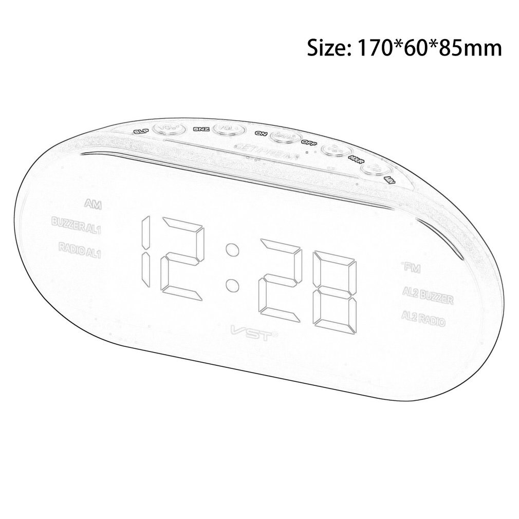 220V EU Plug AM FM Dual Frequency Radio Alarm Cloc... – Grandado