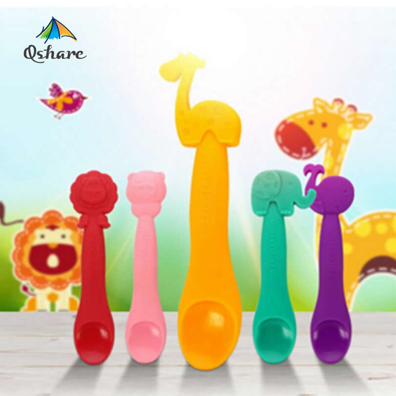 Baby Soft Silicone Training Spoon Infant Feeding S... – Grandado