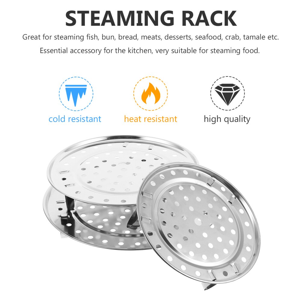 1 Set of Steam Plate Steamer Rack Steaming Dish Fo... – Grandado