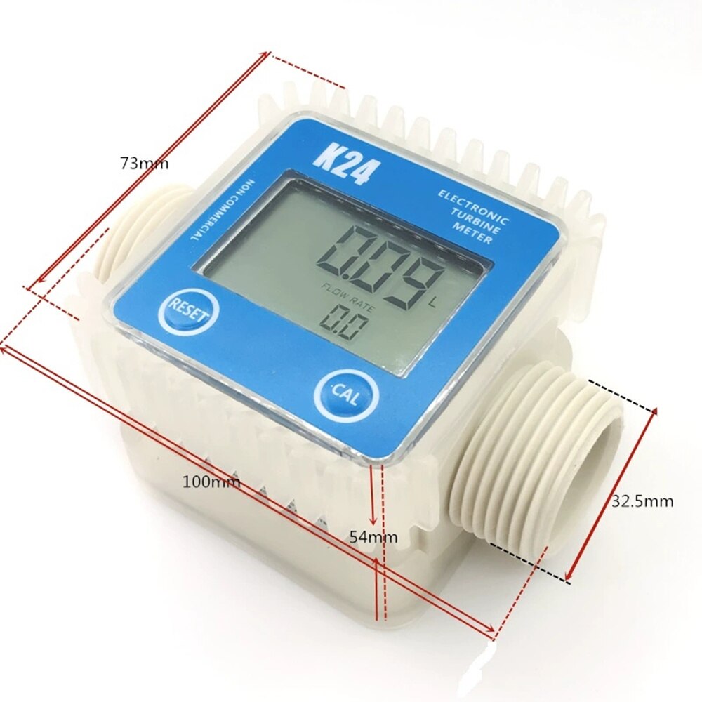Digital K24 Turbine Flow Meter 1 Inch Vertical/Hor... – Grandado