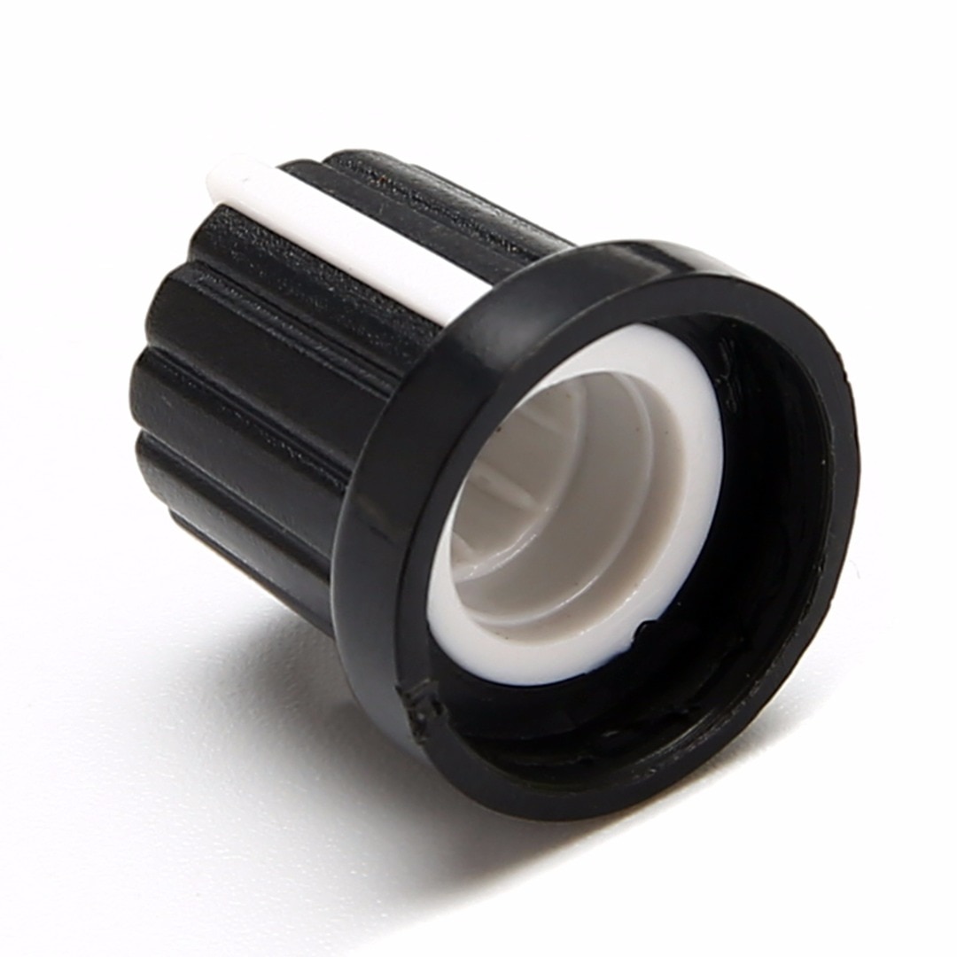 10pcs Black Potentiometer Knob Caps Plastic For 6mm Shaft Hole Plastic ...