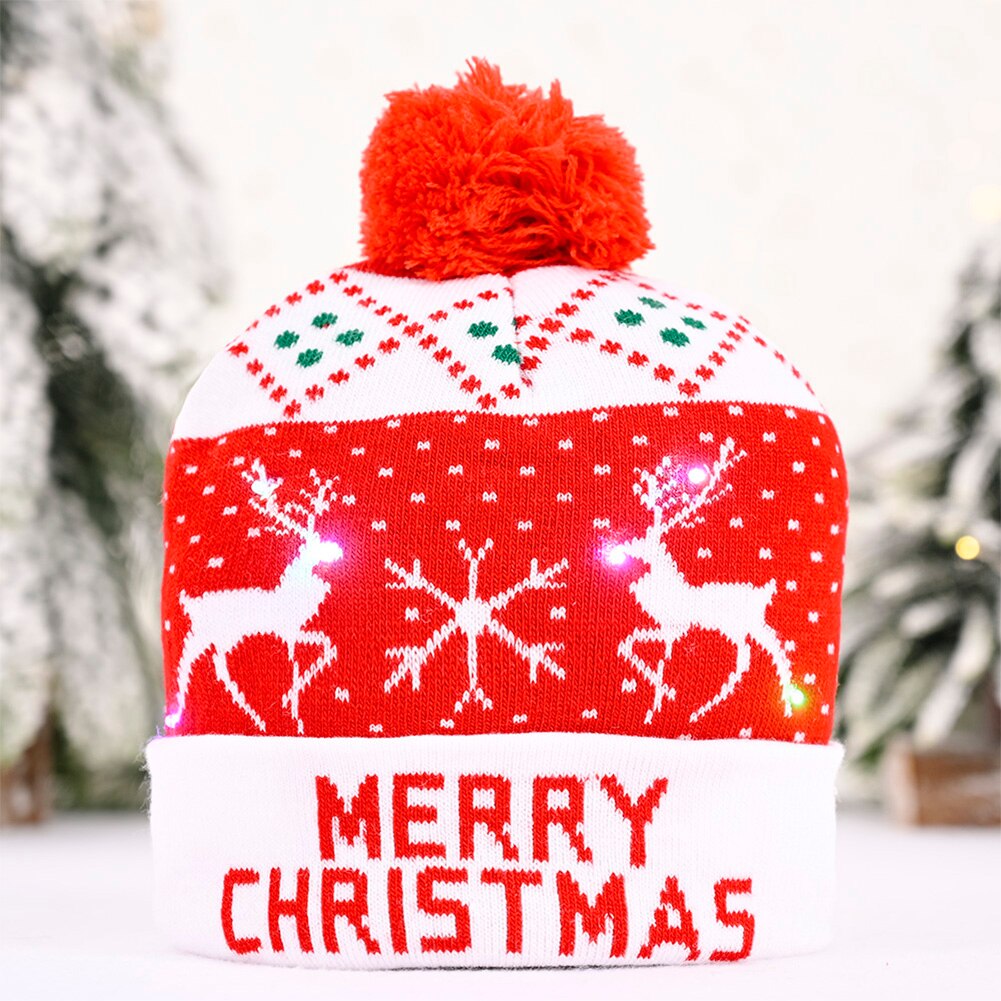 Colorful LED Light Christmas Hat Snowman Cartoon P... – Grandado