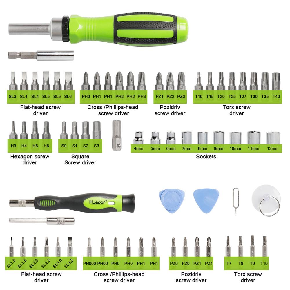 Huepar 65 In 1 Precisie Schroevendraaier Ratel Set... – Vicedeal