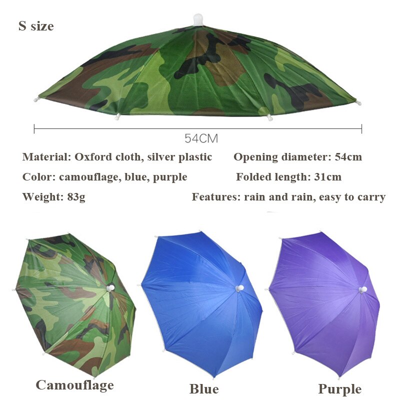 54/70cm foldbart hovedbeklædning paraply anti-uv a... – Grandado