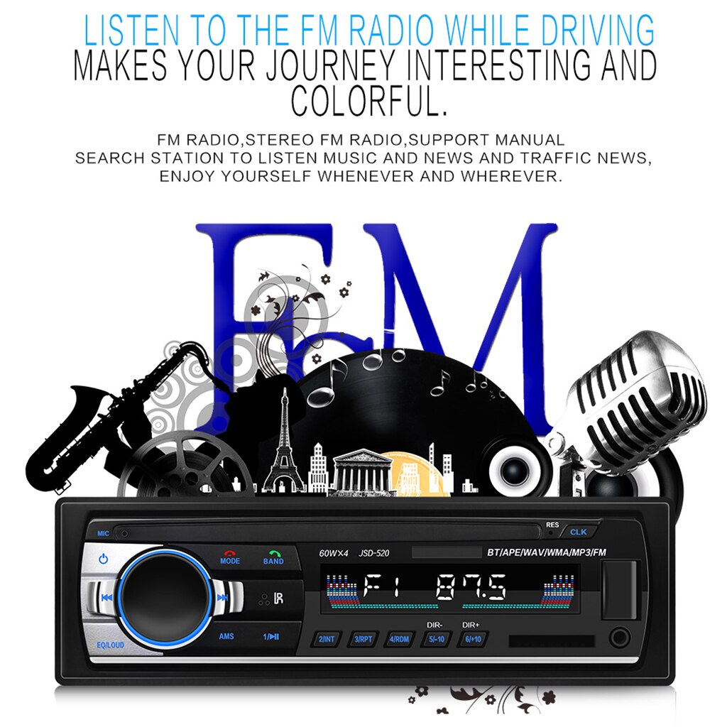 In-Dash FM MP3 Player Bluetooth Car Stereo Digital... – Vicedeal