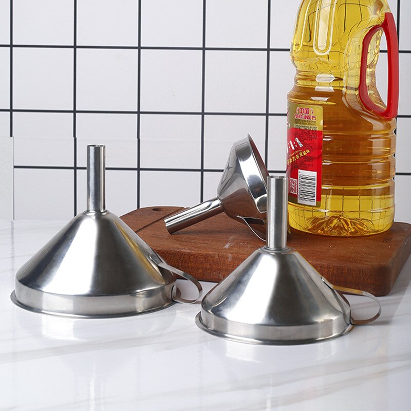 Kitchen Stainless Steel Funnel Oil Liquid Funnel M... – Vicedeal